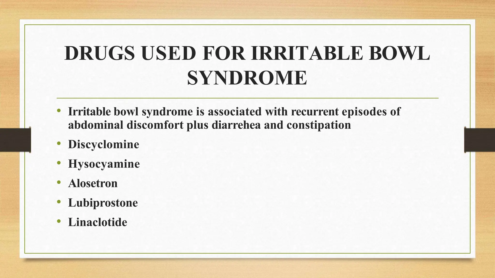 drugs used in GIT disorders. For dpt students | PPTX