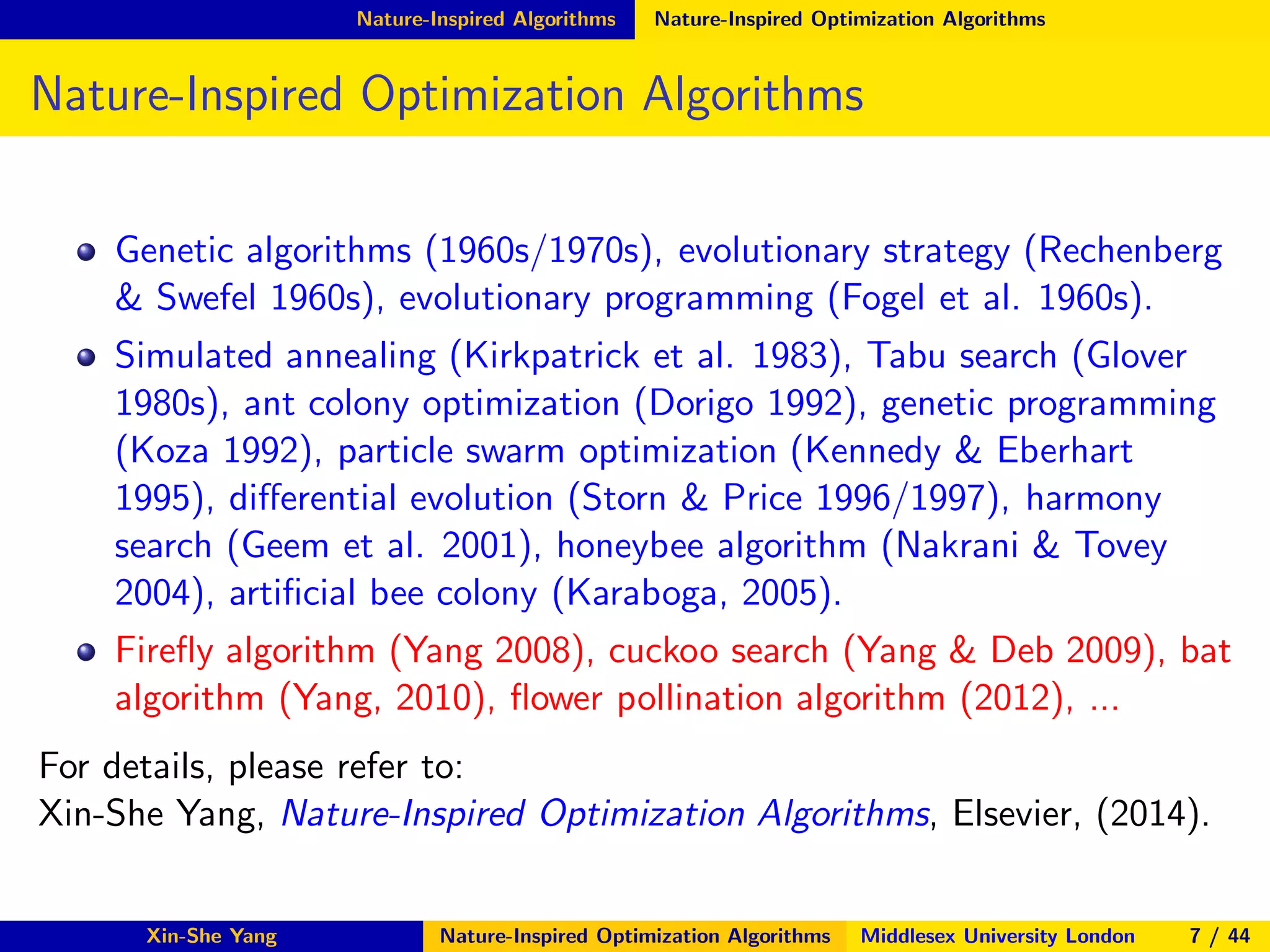 Nature-Inspired Optimization Algorithms | PDF
