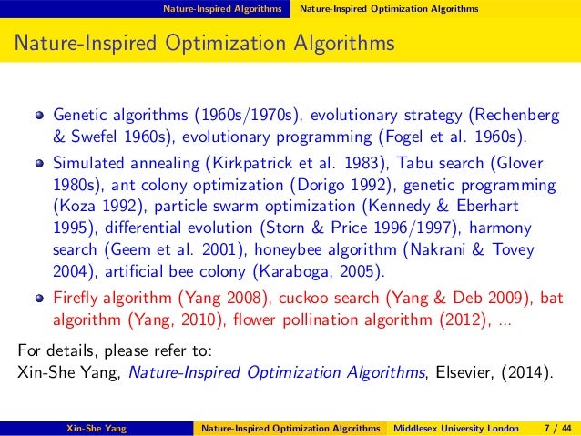 Nature-Inspired Optimization Algorithms Nature-Inspired Optimization Algorithms