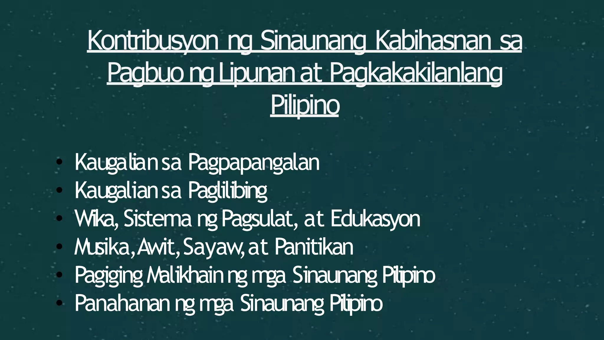 SIBIKA 5 - Kontribusyon ng mga Sinaunang Kabihasnang Asyano sa Pagkabuo ng Lipunan at ...