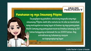 SIBIKA 5 - Kontribusyon ng mga Sinaunang Kabihasnang Asyano sa Pagkabuo ng Lipunan at ...