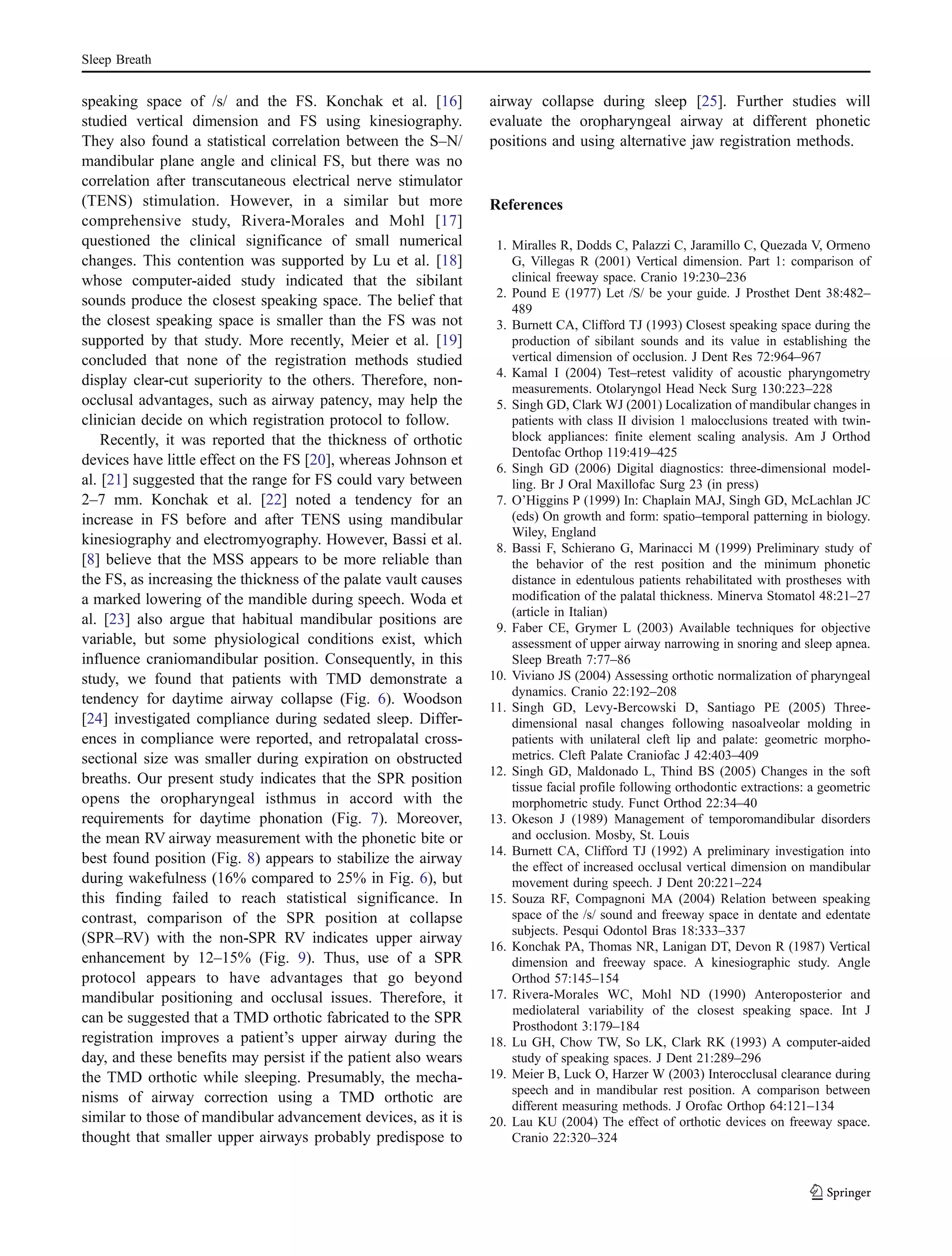 Sibilant bite registration olmos singh | PDF