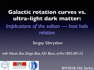 Sergey Sibiryakov "Galactic rotation curves vs. ultra-light dark matter ...