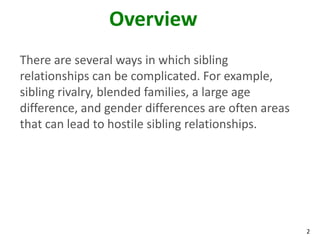 Sibling relationships | PPTX