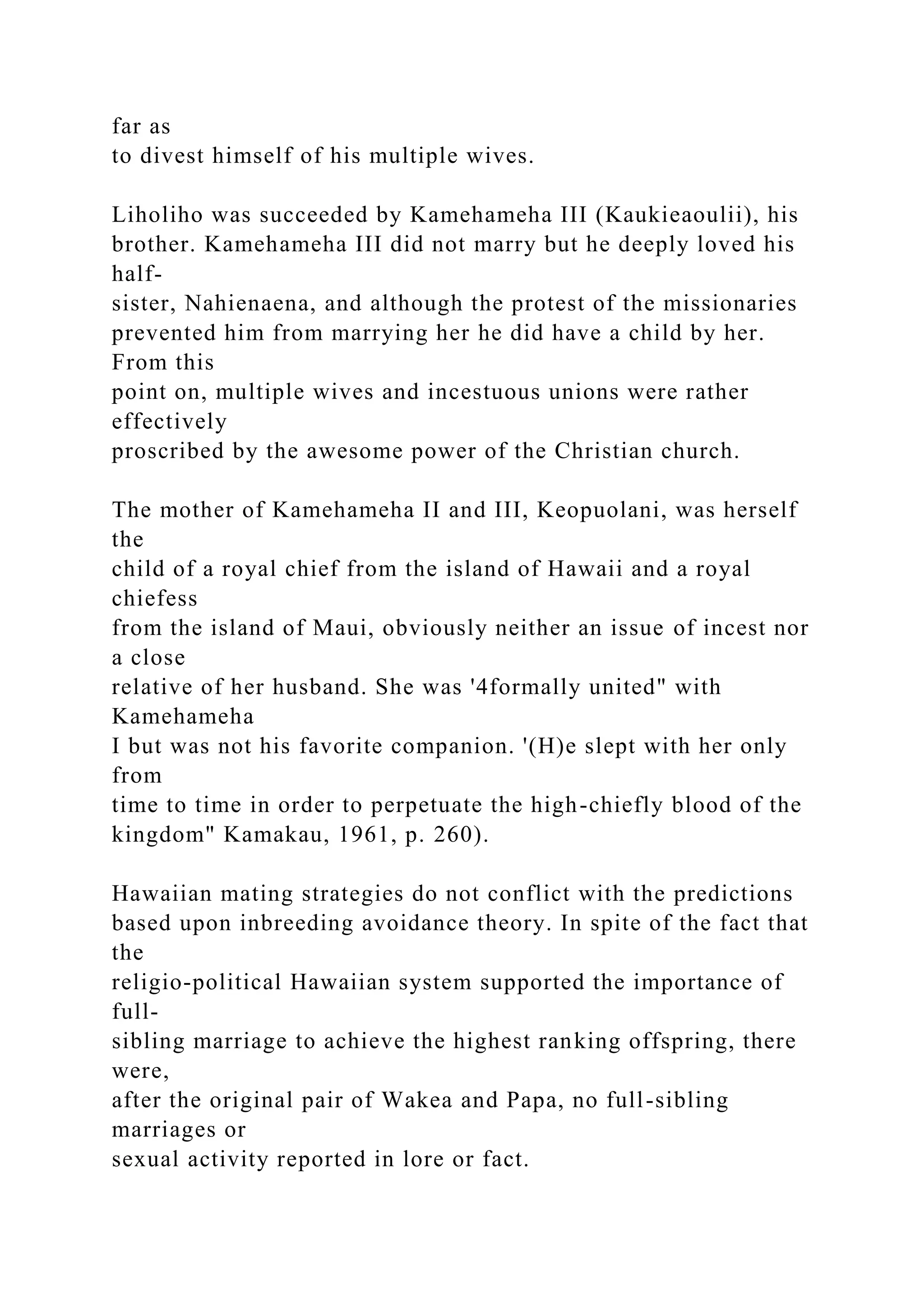 Sibling Incest in the Royal Families of Egypt, Peru, and Hawai.docx