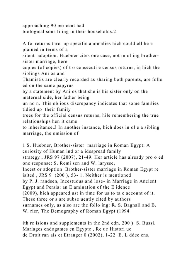 Sibling Incest in the Royal Families of Egypt, Peru, and Hawai.docx