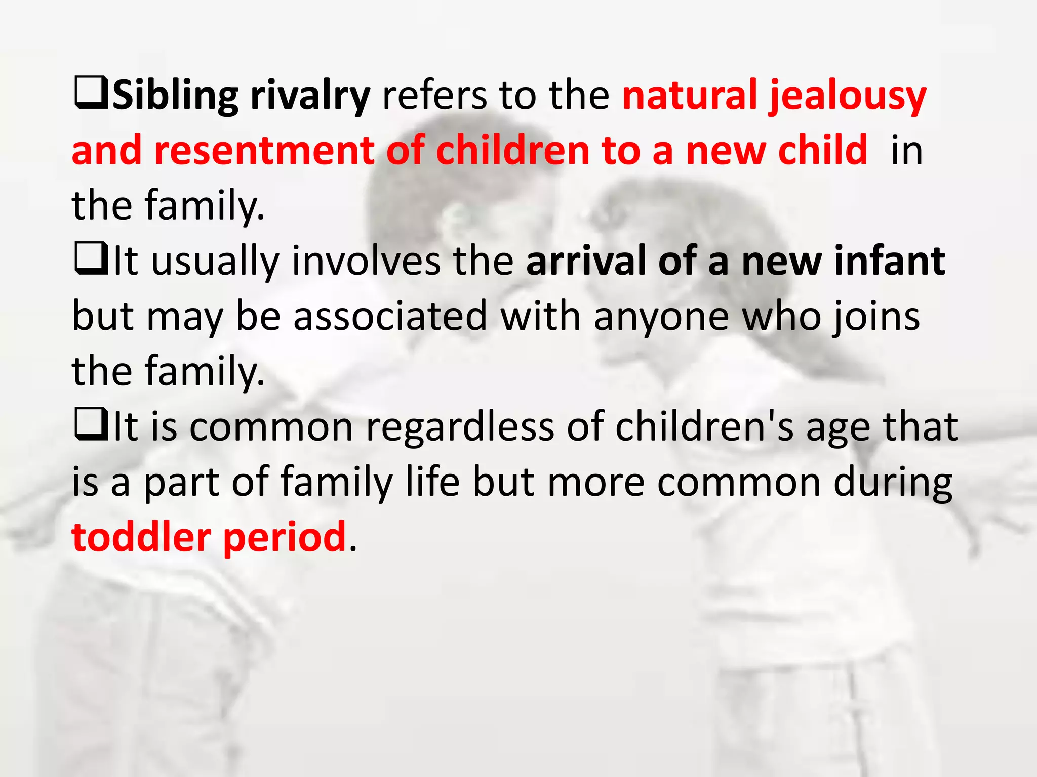 Sibling Rivalry | PPTX