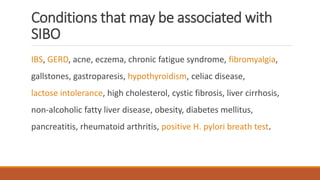 Small Intestinal Bacterial Overgrowth (SIBO) | PPTX