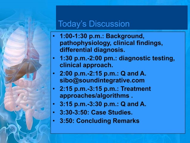 Small Intestinal Bacterial Overgrowth Update 2015 | PPTX | Digestive ...