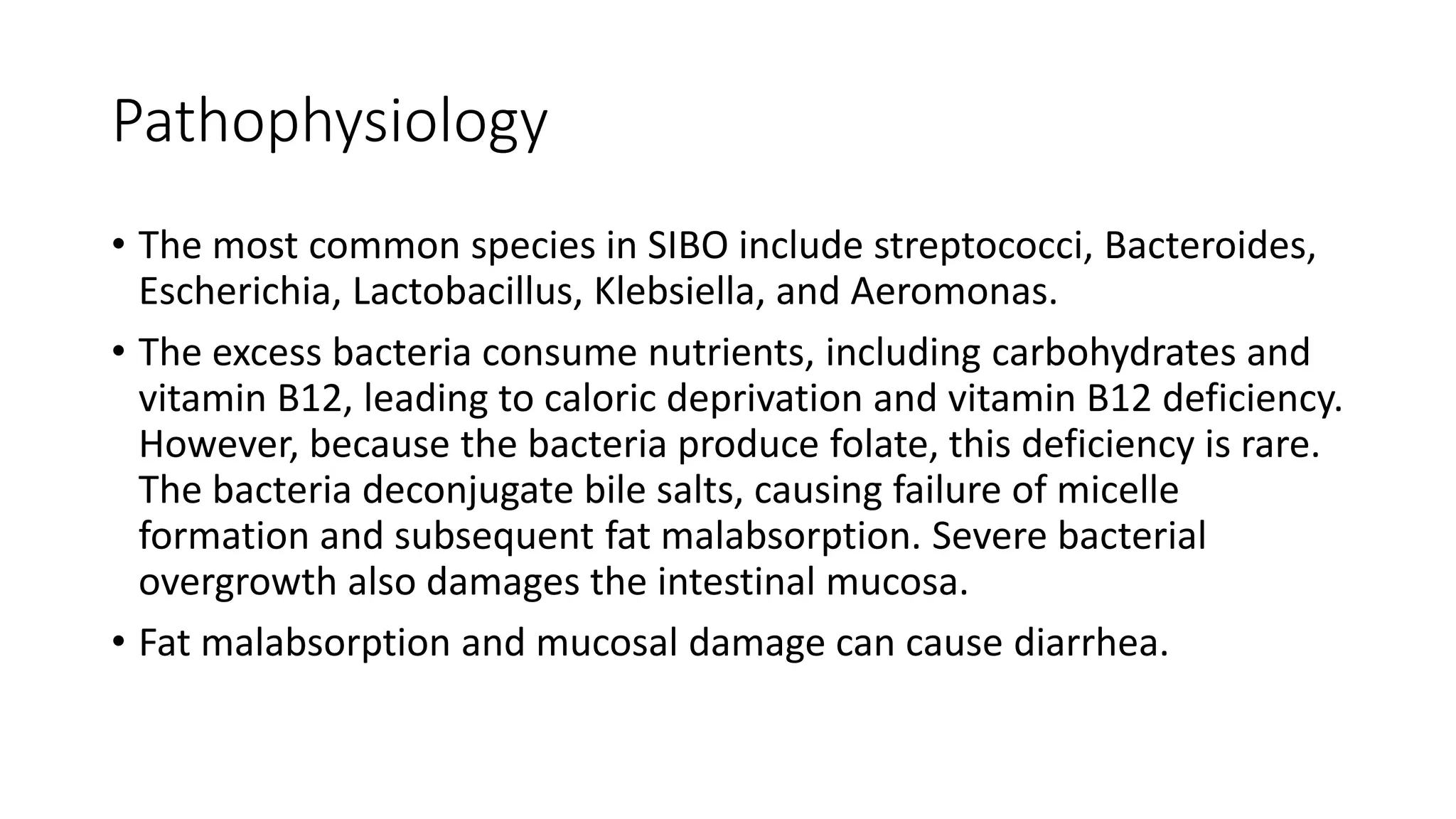 Small Intestine Bacterial Overgrowth (SIBO) | PPTX