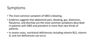 Small Intestine Bacterial Overgrowth (SIBO) | PPTX