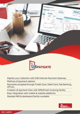 SIB Payment Gateway Services | PDF | Credit Cards | Personal Debt