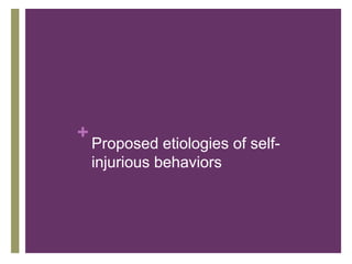 Self Injurious Behavior in Children with Developmental Conditions | PPTX