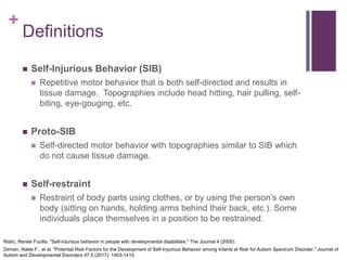 Self Injurious Behavior in Children with Developmental Conditions ...