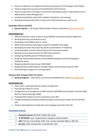 Sibtain raza cv updated uae | PDF