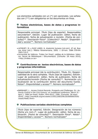 Como elaborar e interpretar citas y referencias bibibliograficas, SIBUV ...