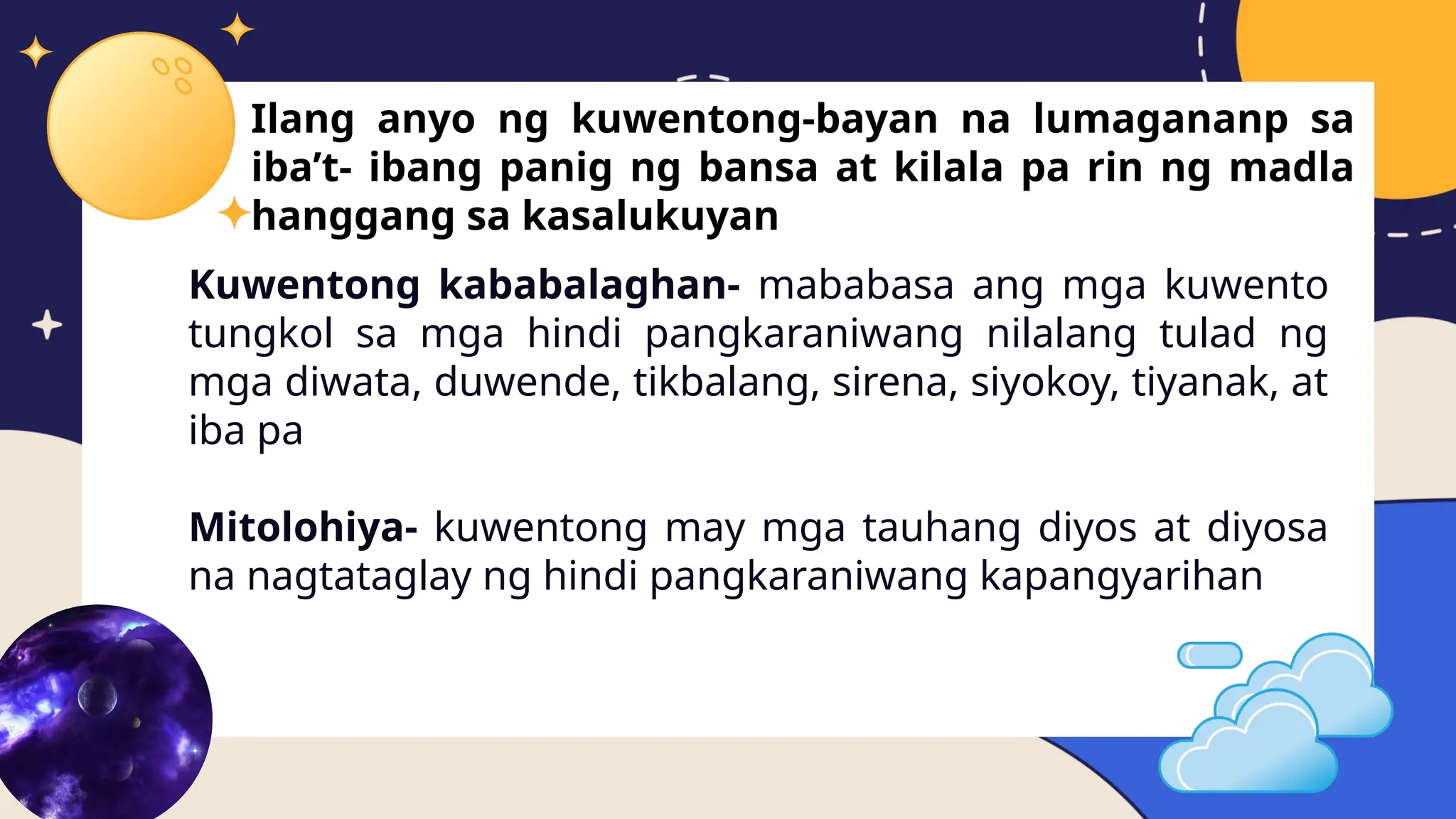 Si Buwan, Si Araw, at ang mga Bituin.pptx