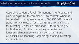 Henri Fayol Command Control Coordinate Plan Organize