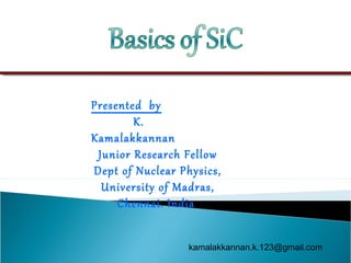 Basics of SiC | PPT | Chemistry | Science