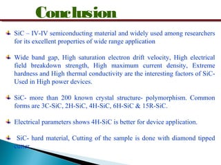 Basics of SiC | PPT | Chemistry | Science