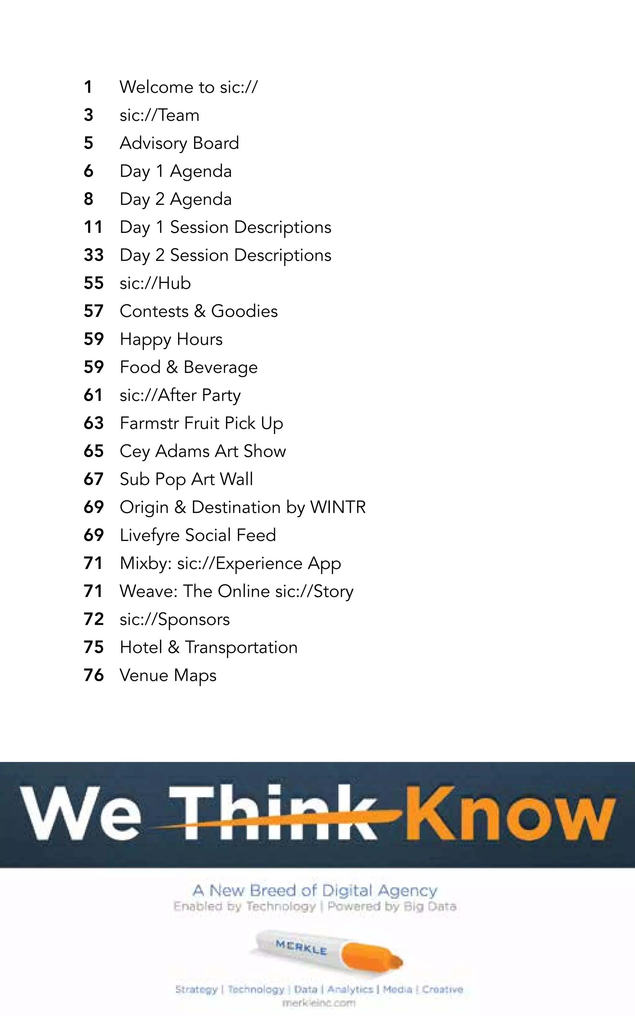 Seattle Interactive Conference 2014 Brochure | PDF