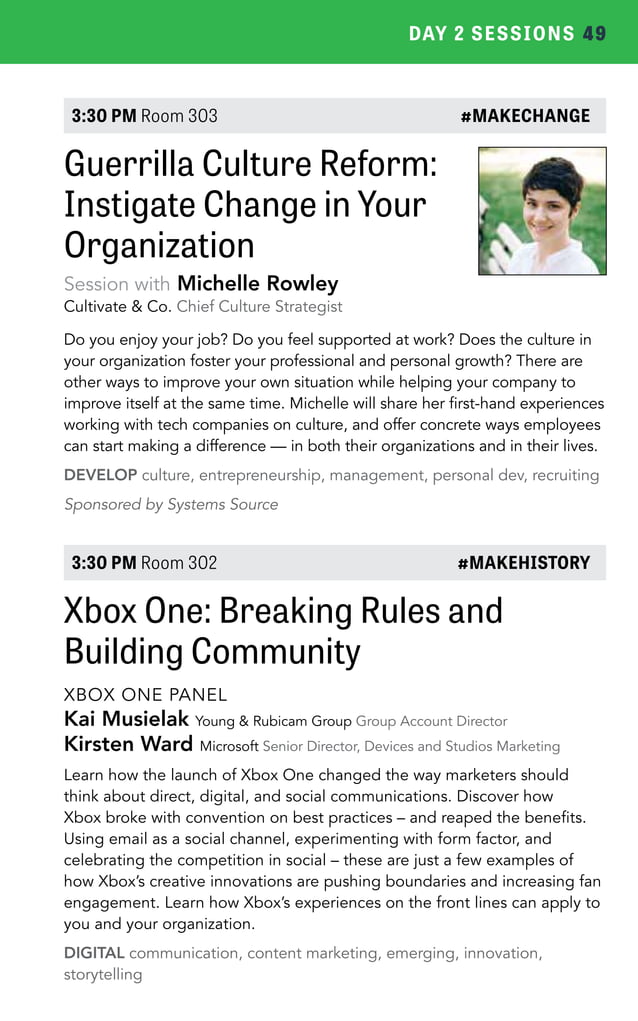 Seattle Interactive Conference 2014 Brochure | PDF