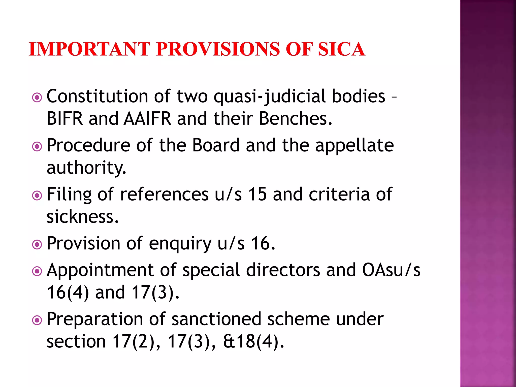 sick industrial companies act 1985 | PPTX