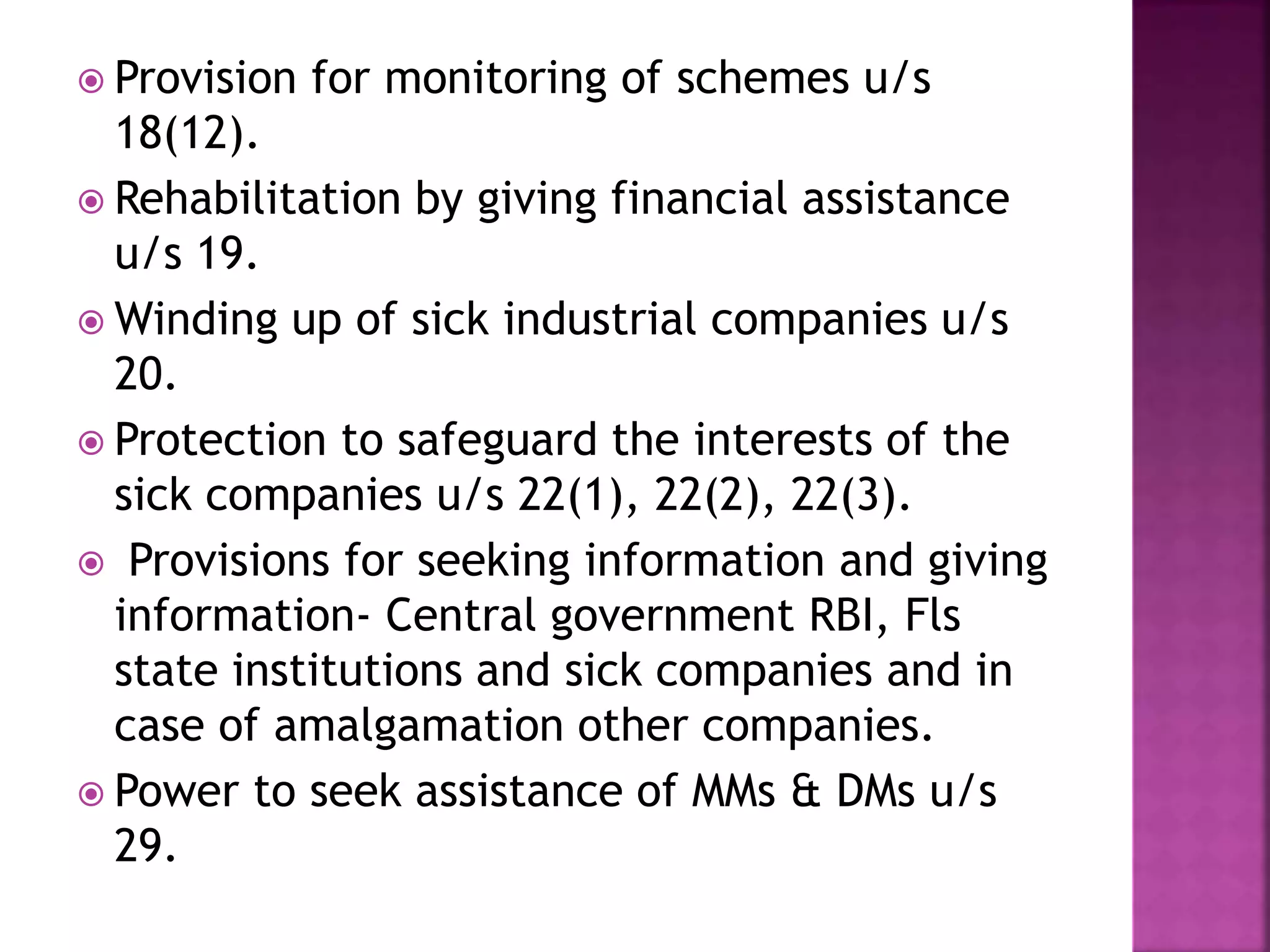 sick industrial companies act 1985 | PPTX