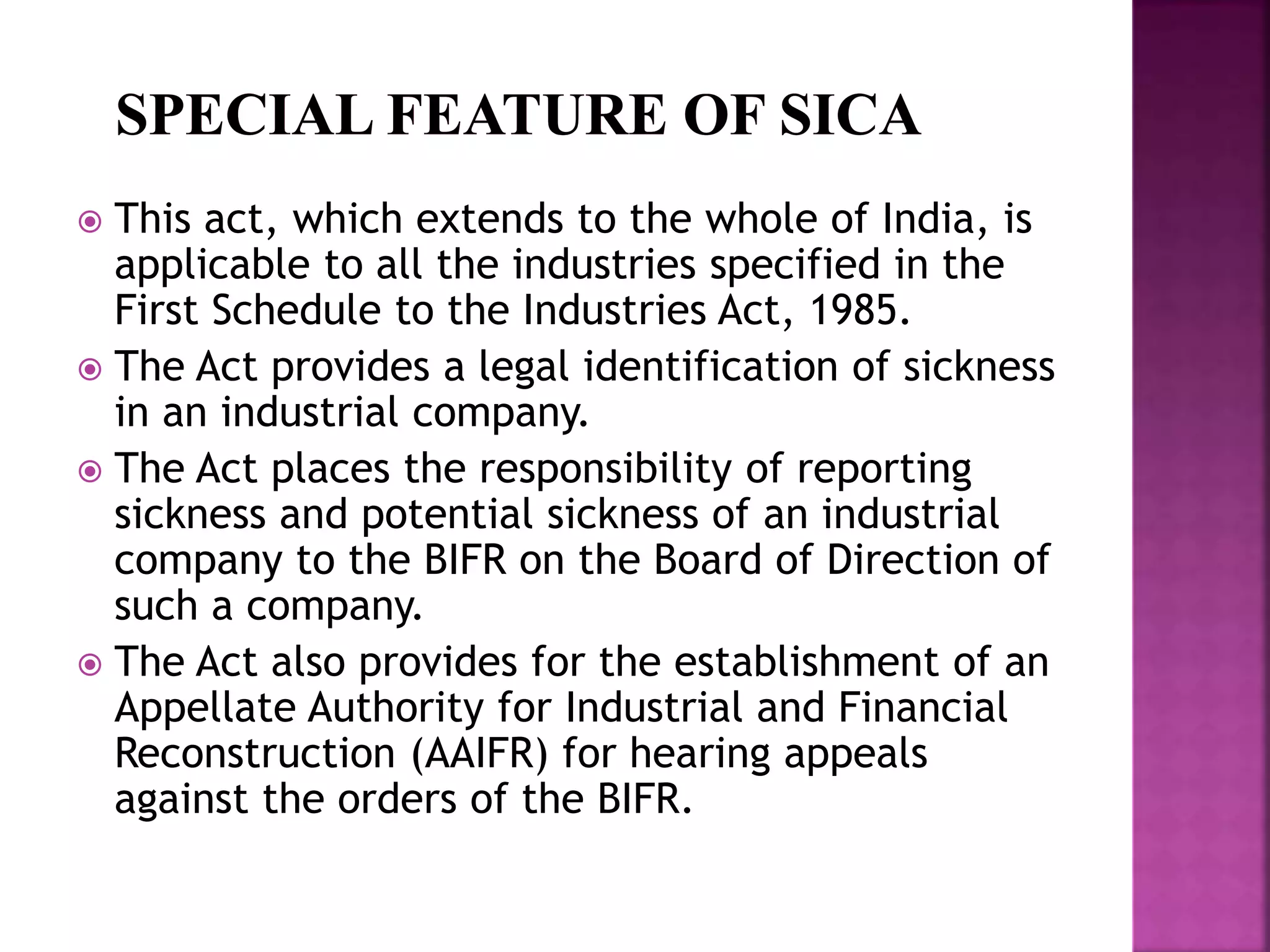 sick industrial companies act 1985 | PPTX