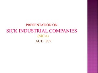 sick industrial companies act 1985 | PPTX