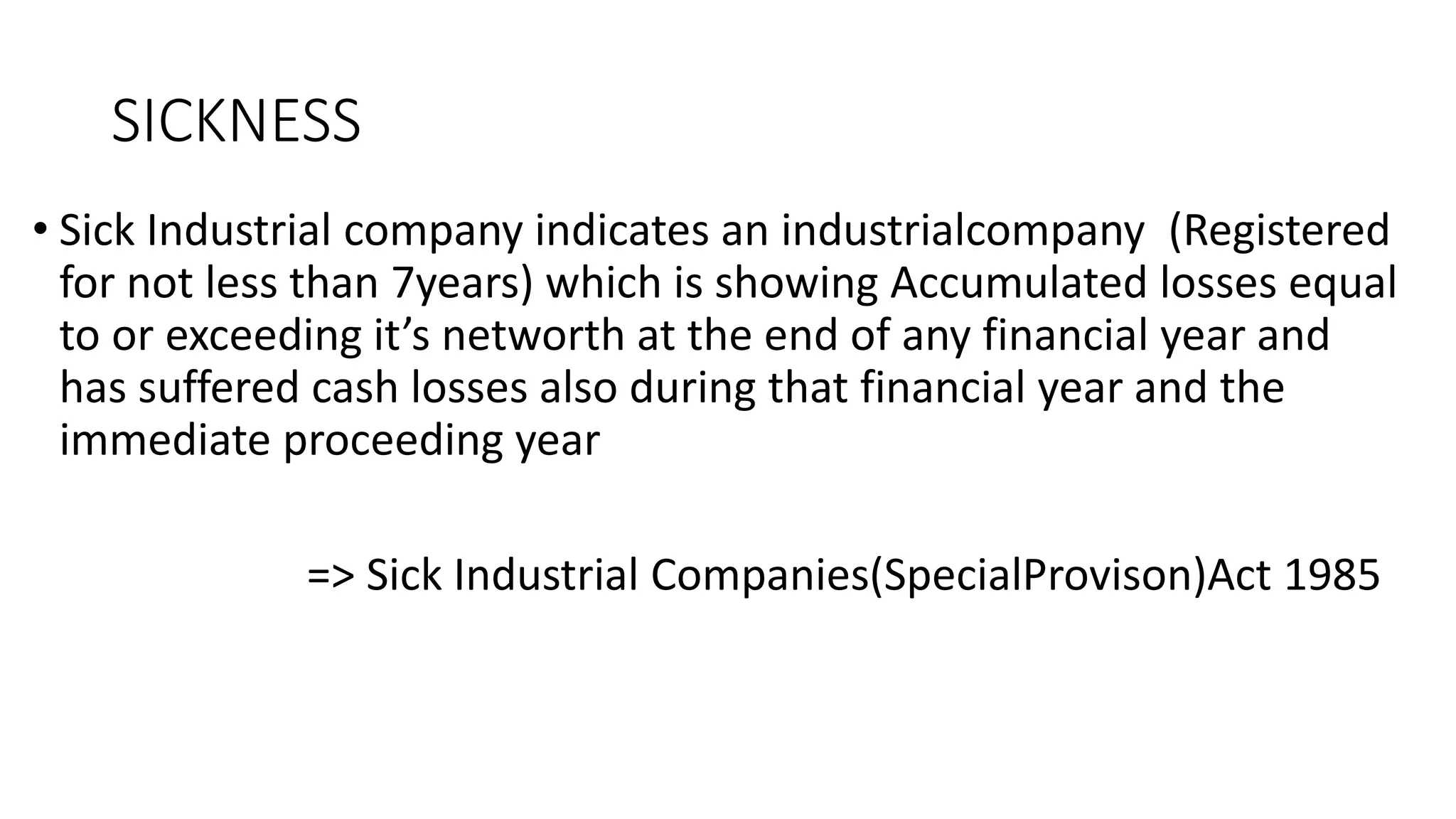 SICA and BIFR | PPTX