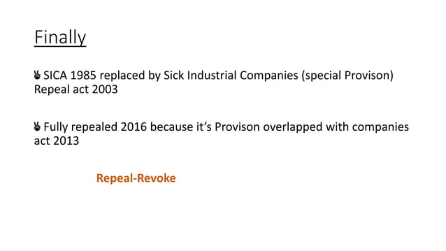 SICA and BIFR | PPTX