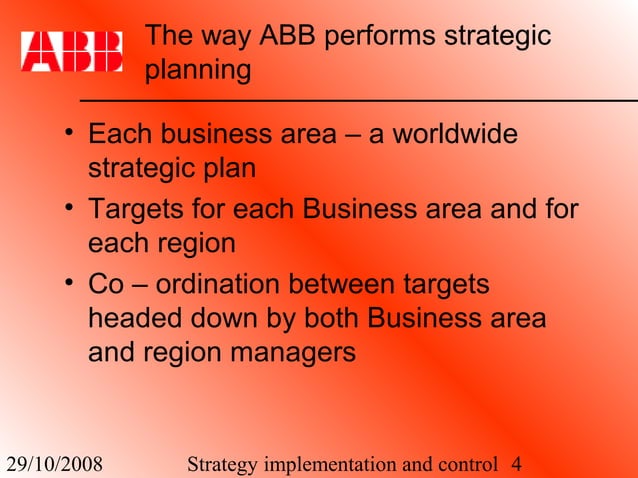 ABB case study - 2008/9 - MSc in Business Administration (Belgium ...
