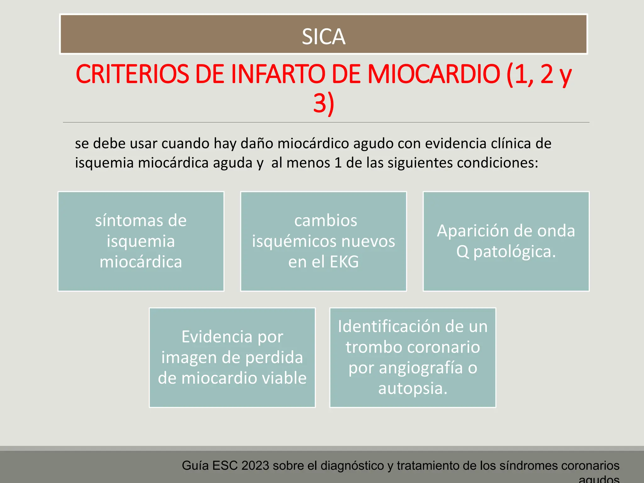 SINDROME CORONARIO AGUDO INFARTO AGUDO AL MIOCARDIO | PPT