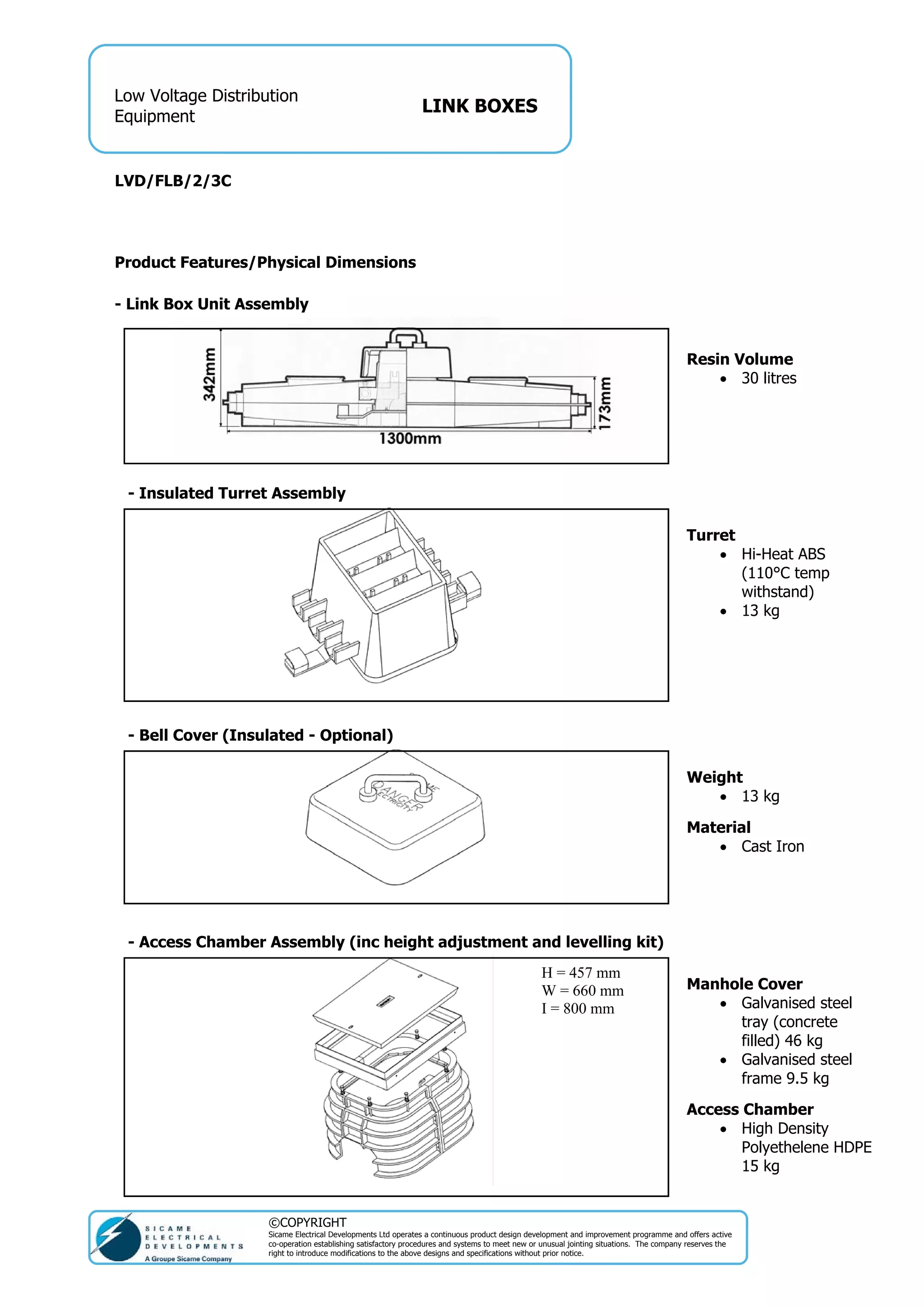 Sicame Underground Link Box 2 Way - 3 Core CNE up to 300sqmm | PDF | Free Download