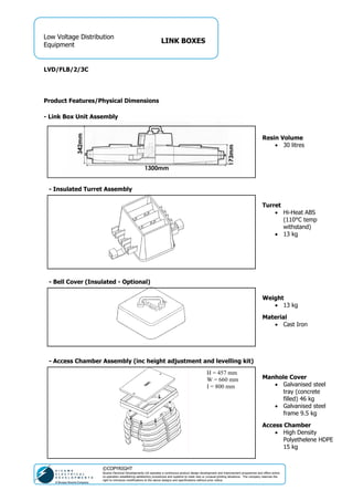Sicame Underground Link Box 2 Way - 3 Core CNE up to 300sqmm | PDF