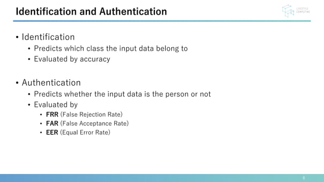 Identification and Authentication Using Blink with Smart Glasses | PPT