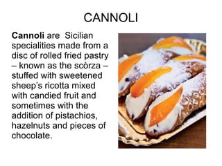 Sicilian food of arab origin | ODP