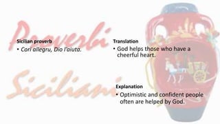 Sicilian proverbs | PPTX