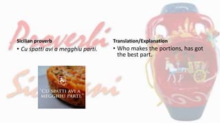 Sicilian proverbs | PPT