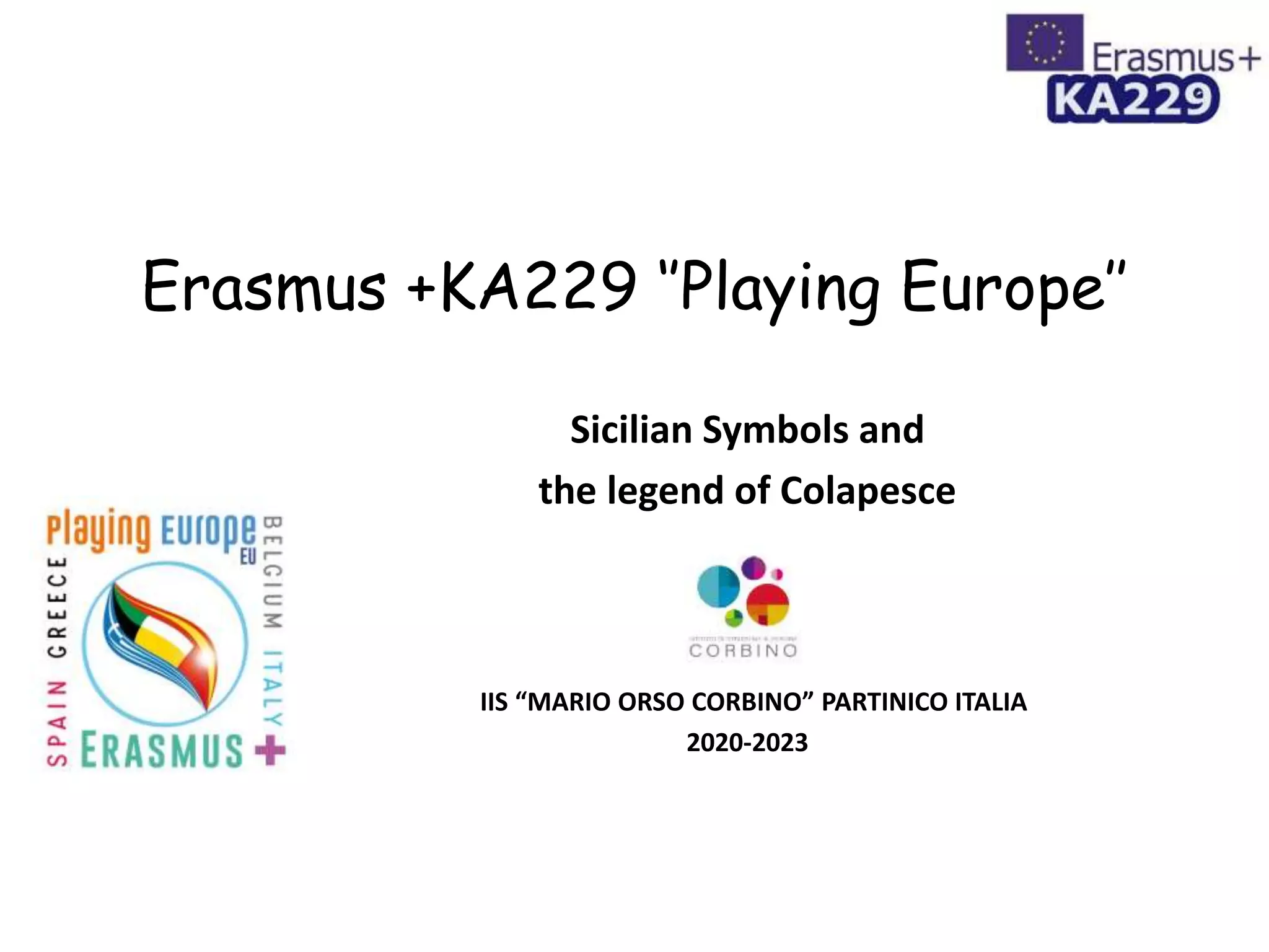 Sicilian symbols and the legend of Colapesce | PPTX