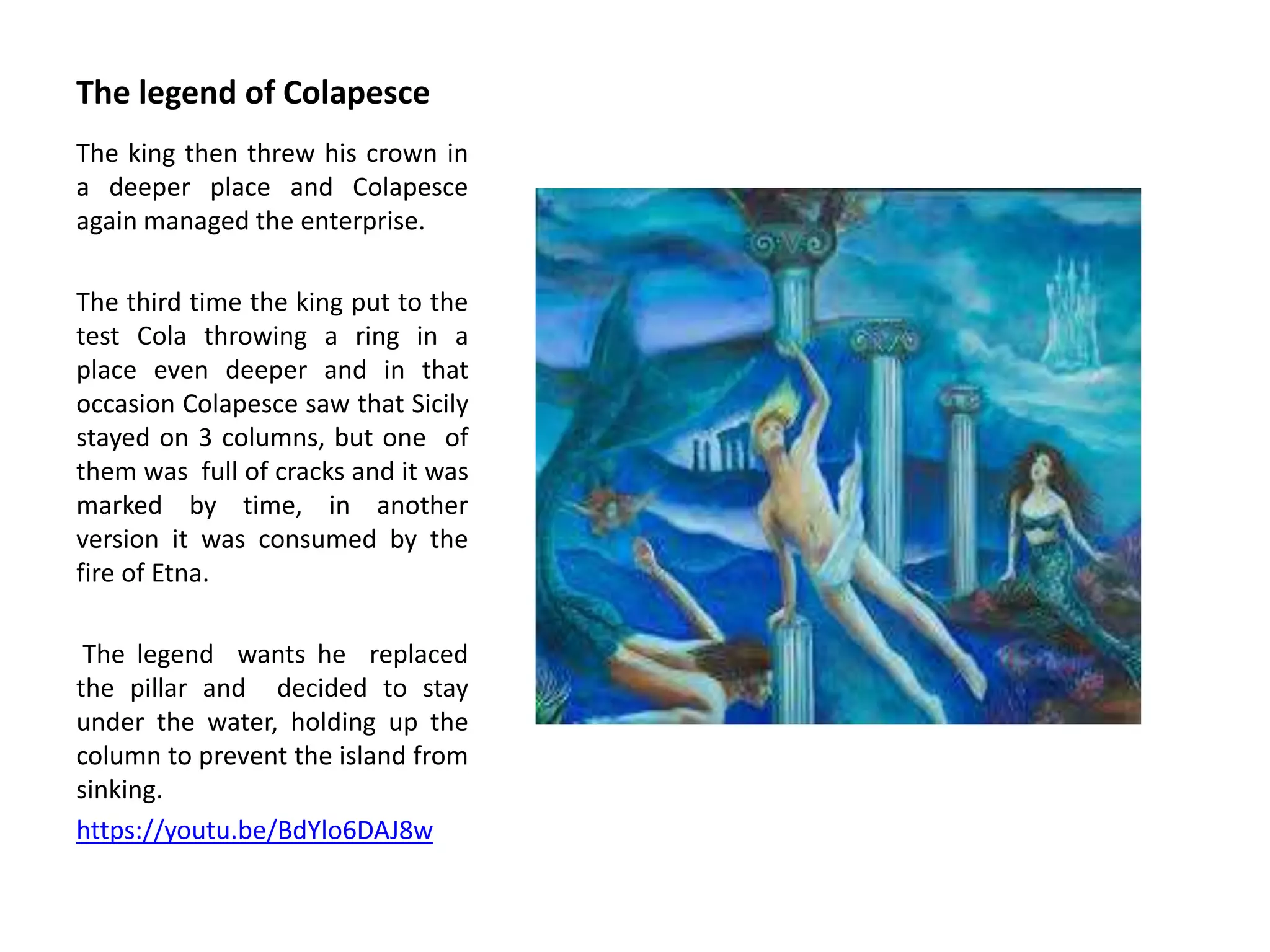 Sicilian symbols and the legend of Colapesce | PPT