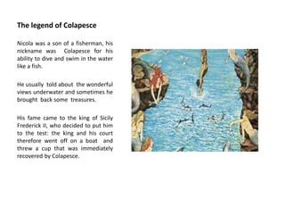 Sicilian symbols and the legend of Colapesce | PPTX