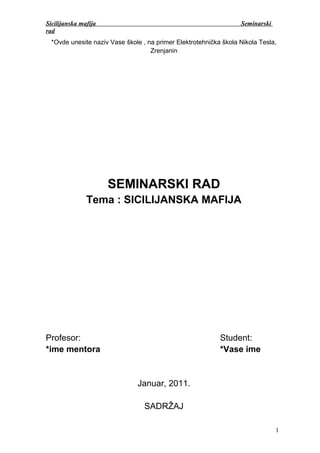 Sicilijanska mafija ij. | PDF