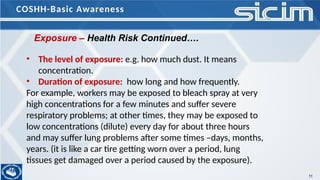 Sicim-COSHH Training checmical management.pptx | Lung and Respiratory ...