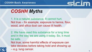 Sicim-COSHH Training checmical management.pptx | Lung and Respiratory ...