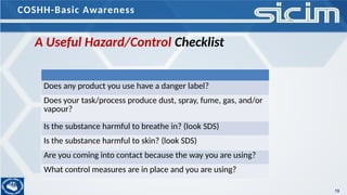 Sicim-COSHH Training checmical management.pptx | Lung and Respiratory ...