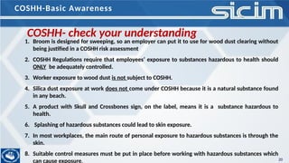 Sicim-COSHH Training checmical management.pptx | Lung and Respiratory ...