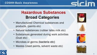 Sicim-COSHH Training checmical management.pptx | Lung and Respiratory ...