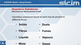 Sicim-COSHH Training checmical management.pptx | Lung and Respiratory ...